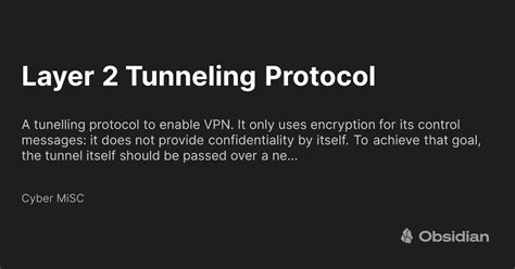 Layer 2 Tunneling Protocol Cyber Misc Obsidian Publish