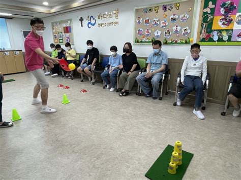 829월 국악교실실내체육활동 포토갤러리 바다의별 장애인주간보호센터