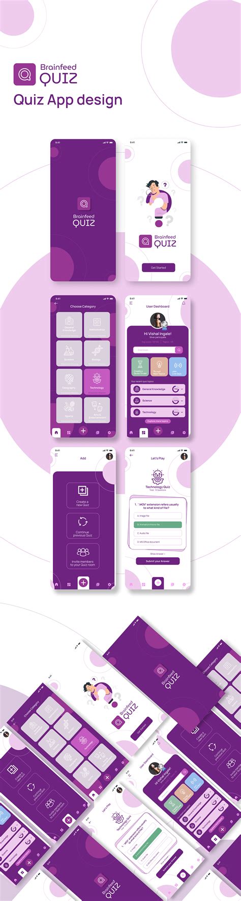 Quiz App Design UX UI On Behance Quiz App Design UX UI On Behance