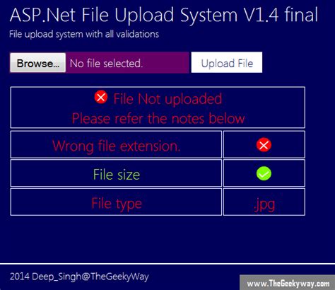 The Geeky Way Basics Uploading A File In Using