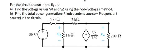 solved for the circuit shown in the figure a find the