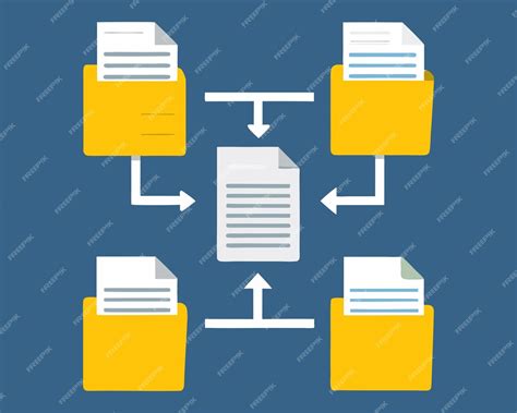 Premium Vector Transfer Of Documentation Vector Flat Folders
