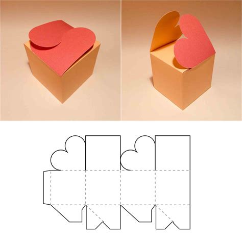 Box With Handle Template Square Box Cube Box Favor Box G Inspire Uplift