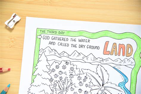Day 3 Creation Coloring Page Printable [2025]
