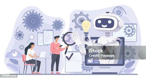 인공 지능 및 로봇 프로세스 자동화 Ai를 활용한 비즈니스의 혁신 기술 개념 벡터 일러스트 레이 션 인공지능에 대한 스톡 벡터 아트 및 기타 이미지 Istock
