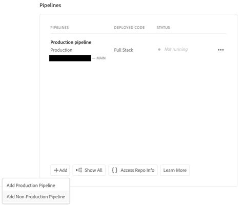 Configuring Non Production Pipelines Adobe Experience Manager