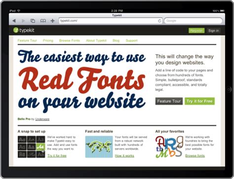 the typekit blog typekit now supports fonts for the ipad