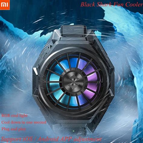 Original Xiaomi Black Shark Fun Cooler Pro Controle de app rgb LED ...