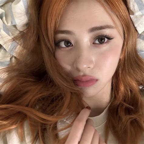 Yunjin Icon Orange Hair Yunjin Kim Hair Icon