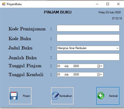 MEMBUAT APLIKASI PERPUSTAKAAN DENGAN VISUAL STUDIO VISUAL BASIC Muhammad Adam Mulyawan
