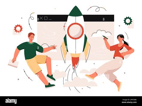 People launch rocket Stock Vector Image & Art - Alamy