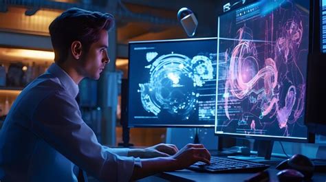 Premium Ai Image A Researcher In A High Tech Environment Conducting