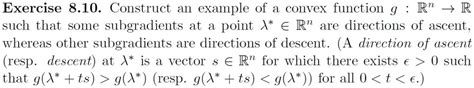 Exercise 810 Construct All Example Of A Convex Function G R R Such That Some Suhgradients At A