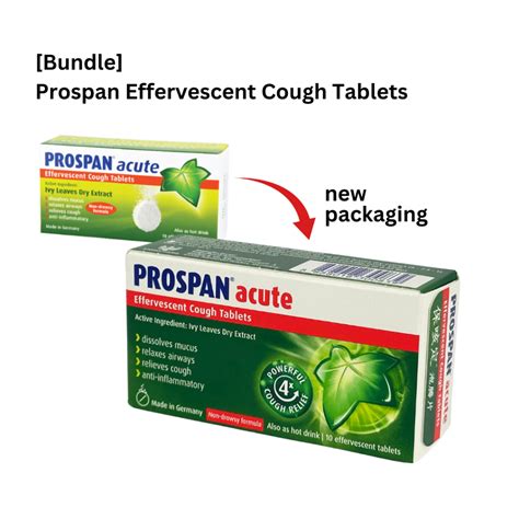 Prospan Sugar Free Effervescent Cough Tablets 10s Unique Ivy Extract
