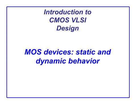 Stick Diagram With Eec 401 Basic Vlsi Design Ppt