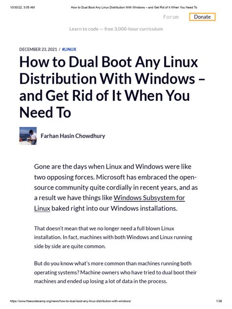 How To Dual Boot Any Linux Distribution With Windows And Get Rid Of