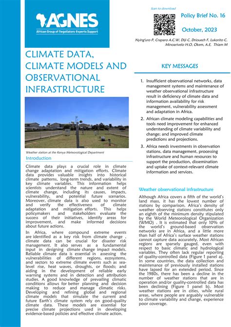 Pdf Climate Data Climate Models And Observational Infrastructure