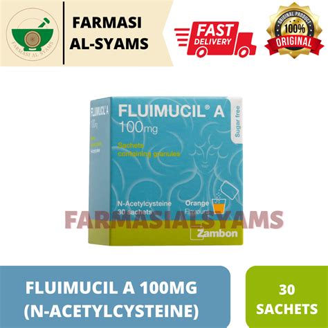 Fluimucil A 100mg 30 Sachets Lazada