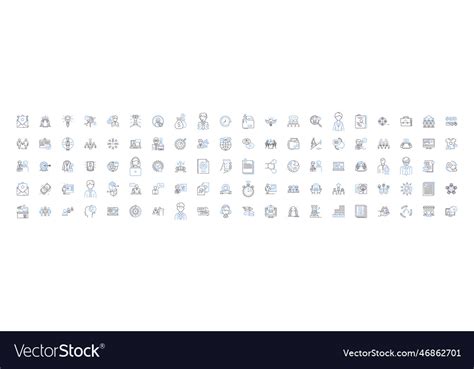 Agile Development Line Icons Collection Sprint Vector Image
