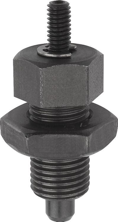 Kipp 나사 핀과 카운터 너트가 있는 스틸 혹은 스테인레스 인덱스 플런저