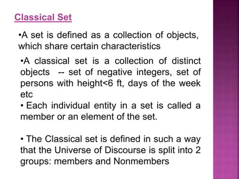 Classical Sets And Fuzzy Sets Pptx