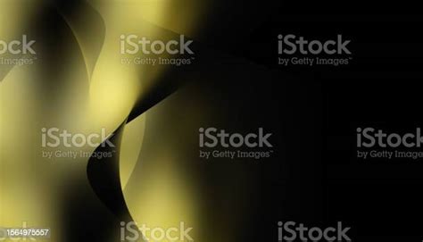 줄무늬 곡선 파도 및 그라디언트 검은색 배경에 노란색과 금색이 있는 추상적인 배경 아트웍 0명에 대한 스톡 벡터 아트 및 기타