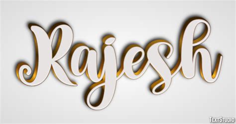 Rajesh Text Effect And Logo Design Name