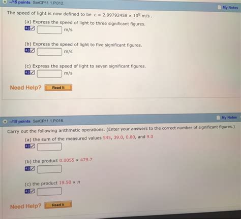 Solved 1 0 5 Points Sercp111 P009 My Notes Ask Your Teacher