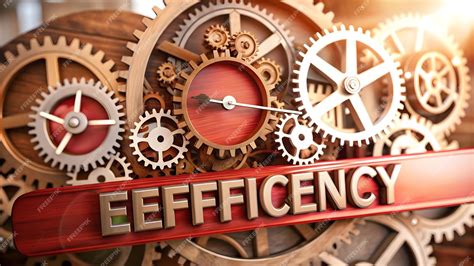 Efficiency Concept 3d Clock And Gears Vector Design For Time Management And Operational