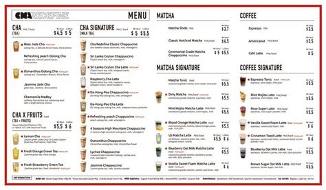 menu at cha redefine los angeles