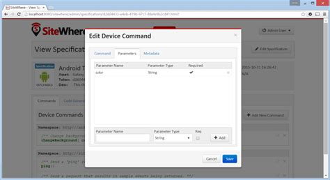 Sitewhere Documentation Device Commands Tutorial