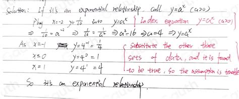 solved the relation represent by the table of values below is exponential quadratic linear
