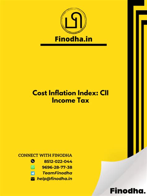 Cost Inflation Index Cii Income Tax