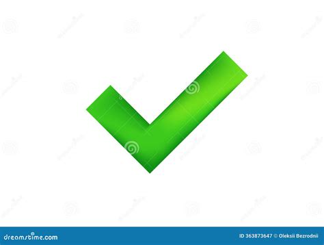 Green Checkbox Icon With Bold Check Mark Vector Illustration 363875250