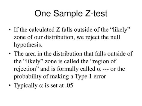 PPT One Sample Z Test PowerPoint Presentation Free Download ID