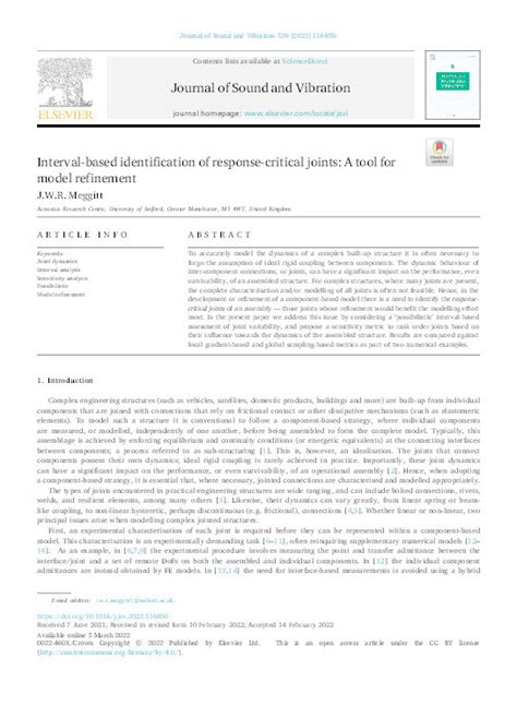Interval Sensitivity Analysis Of Joint Dynamics In Complex Built Up