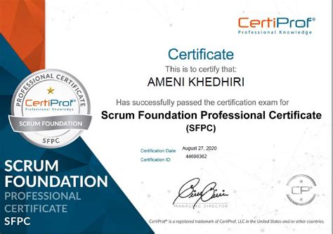 Scrum Professional Certificate Mohamed Amine Mezghich