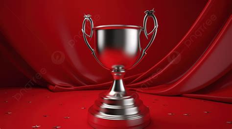 3d 그림에서 별이 있는 빨간색 배경의 은색 트로피 우승컵 우승 트로피 챔피언 컵 배경 일러스트 및 사진 무료 다운로드 Pngtree