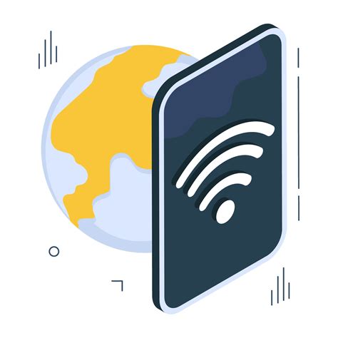 An Isometric Design Icon Of Mobile Wifi Vector Art At Vecteezy