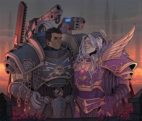Fulgrim And Ferrus Manus Warhammer 40k Drawn By Nataliakikicheva Danbooru