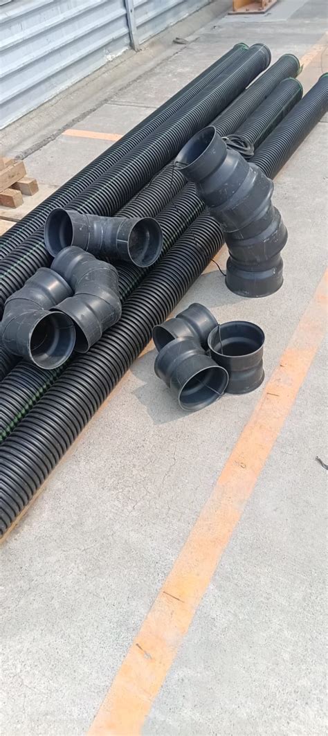 Tubo Pead Corrugado De 6 And Conexiones Codo De 45 X 6 Cople De 6