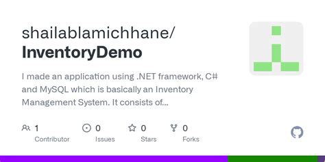 Github Shailablamichhaneinventorydemo I Made An Application Using