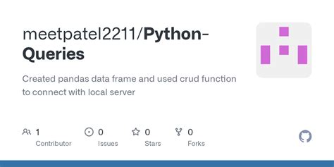 Github Meetpatel2211python Queries Created Pandas Data Frame And