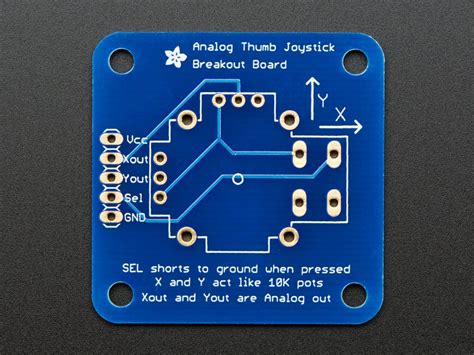 analog 2 axis thumb joystick with select button breakout board the