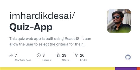 Github Imhardikdesaiquiz App This Quiz Web App Is Built Using React
