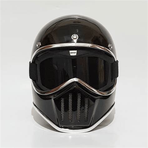 Jual Dj46f Helm Cakil Helm Retro M30 Bandit Mini Moto Custom Full Face Hah Helmet Shopee Indonesia