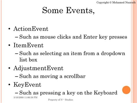 responding to events event handling in java ppt download
