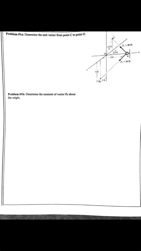 Solved Problem A Determine The Unit Vector From Point To Chegg