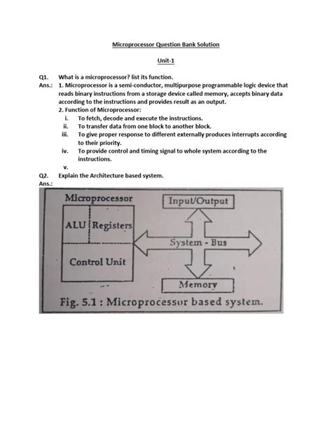 Microprocessor Question Bank Solution Pdf