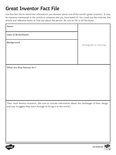 Great Inventor Fact File Pdf